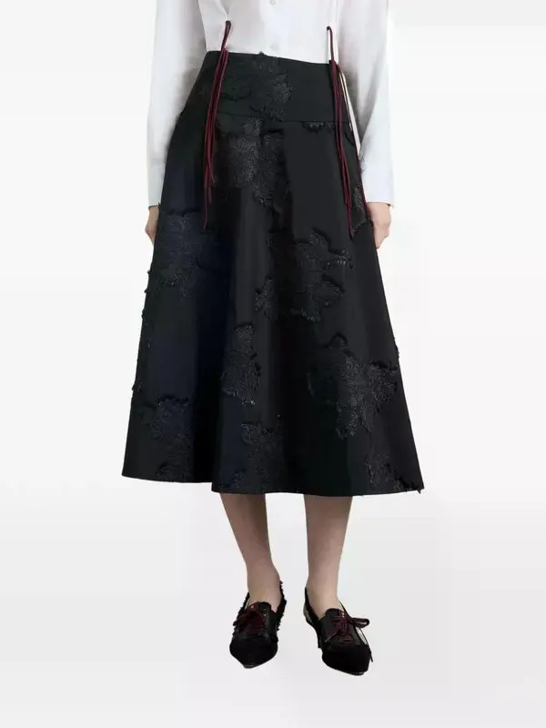 Antonio Marras Rose-motif Fil-coupé Midi Skirt