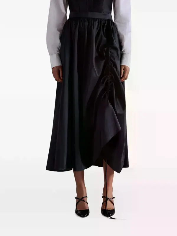 Antonio Marras Ruched Taffeta Midi Skirt