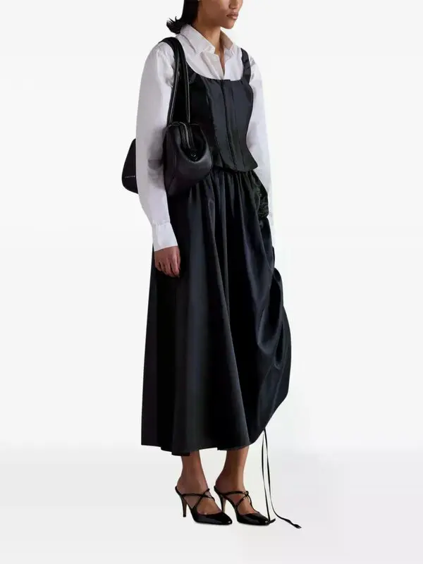 Antonio Marras Ruched Taffeta Midi Skirt