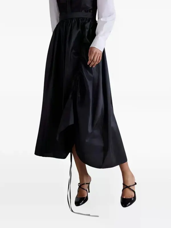 Antonio Marras Ruched Taffeta Midi Skirt