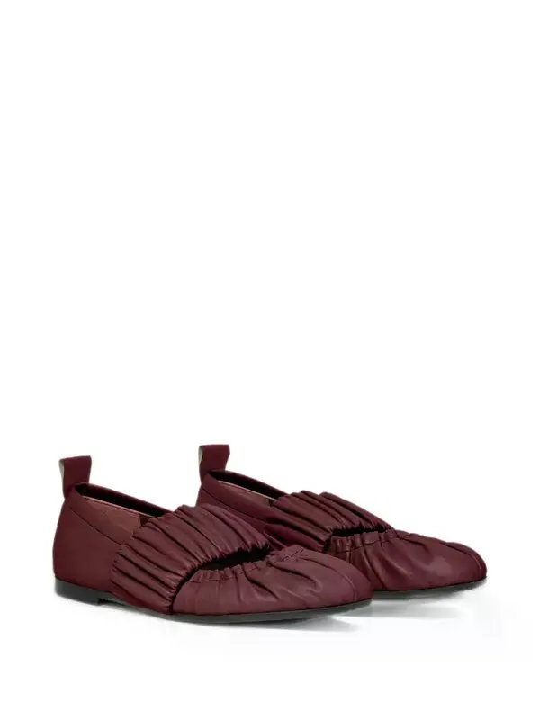 Antonio Marras Gathered Ballet Flats - Red