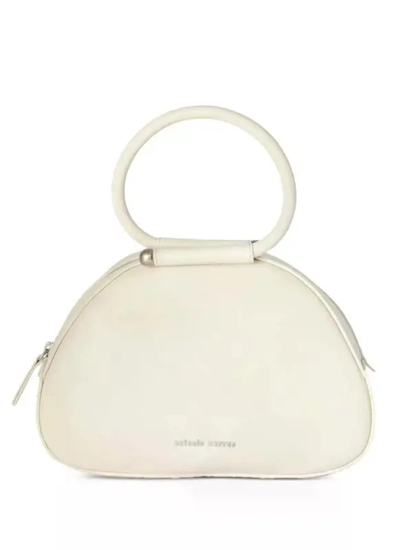 Antonio Marras Caragol Leather Tote Bag - White
