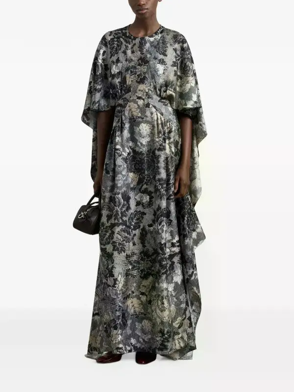 Antonio Marras Floral-print Draped Maxi Dress