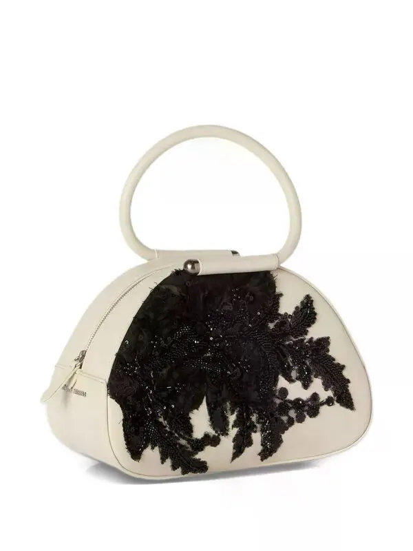 Antonio Marras Caragol Floral-embroidered Leather Tote Bag