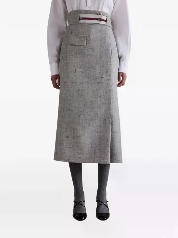 Antonio Marras Logo-tape Wrap-style Midi Skirt