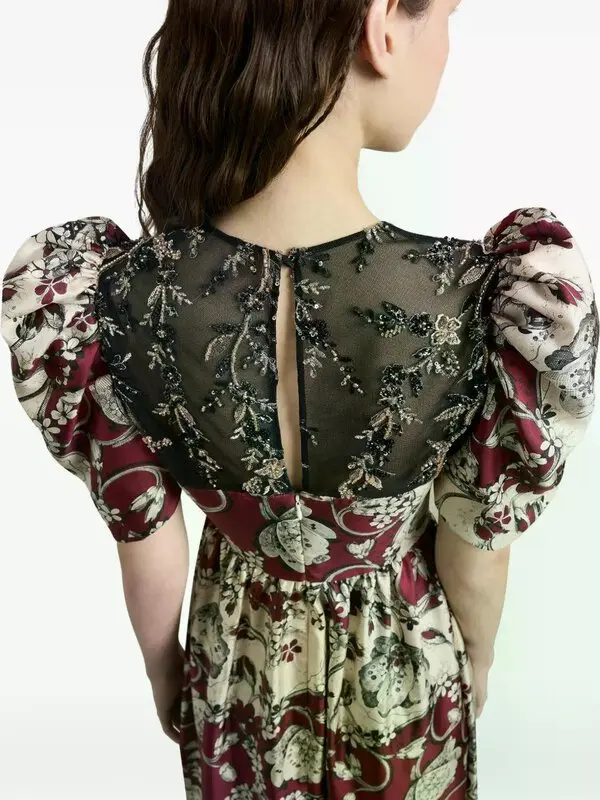 Antonio Marras Foulard-print Embroidered Maxi Dress