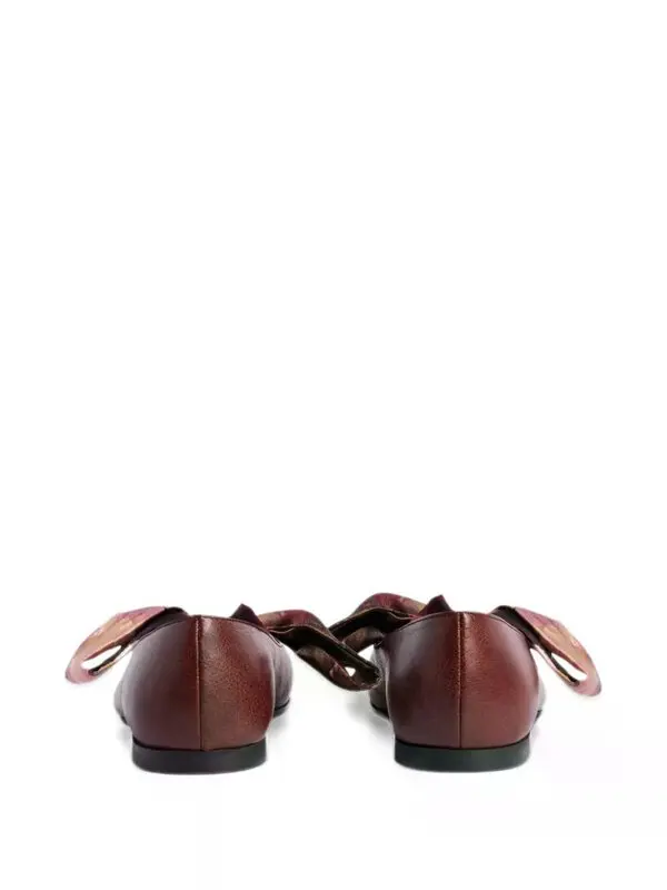 Antonio Marras Bow-detail Leather Ballet Flats