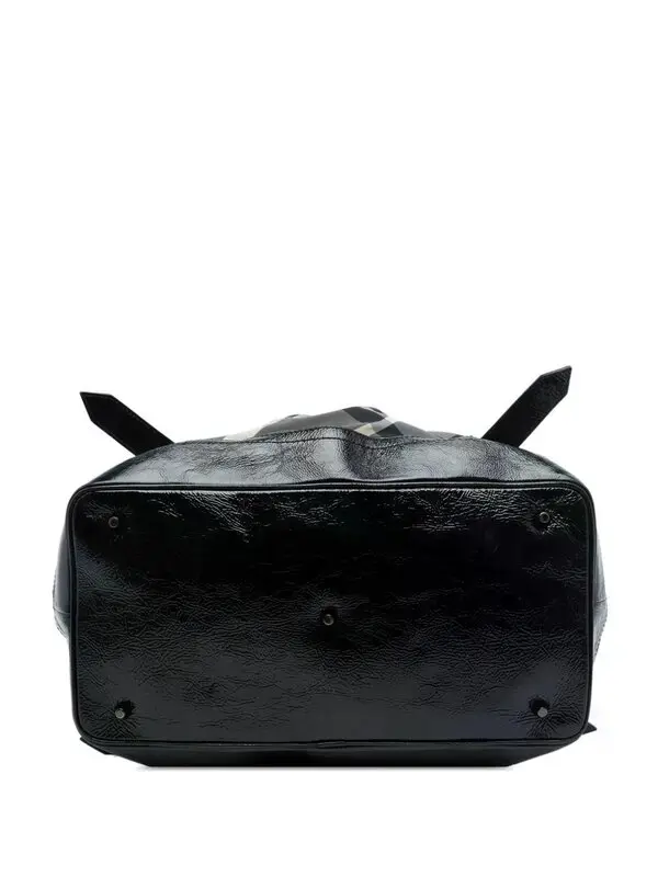 Burberry 2000-2017 Medium Beat Check Nylon Lowry Satchel