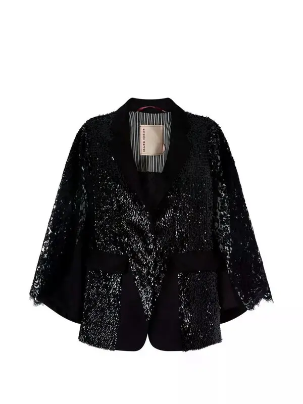 Antonio Marras Sequin-embellished Lace-sleeve Jacket