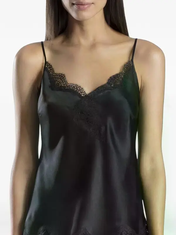 AUBADE Toi Mon Amour Silk Pajama Top - Black