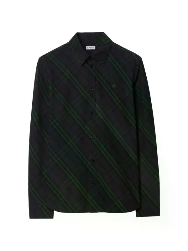 Burberry Classic Fit Check Cotton Shirt - Black