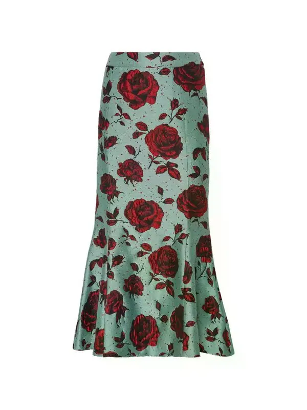 Antonio Marras Rose-jacquard Mermaid Midi Skirt