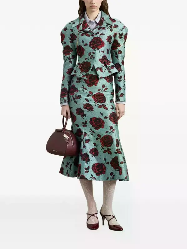 Antonio Marras Rose-jacquard Mermaid Midi Skirt