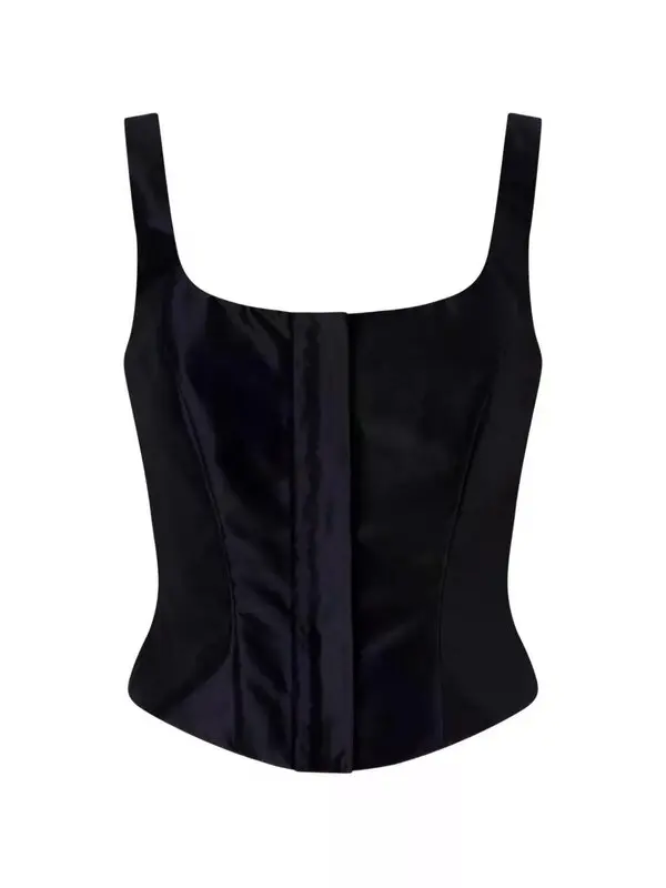 Antonio Marras Shimmering-taffeta Corset Top - Black