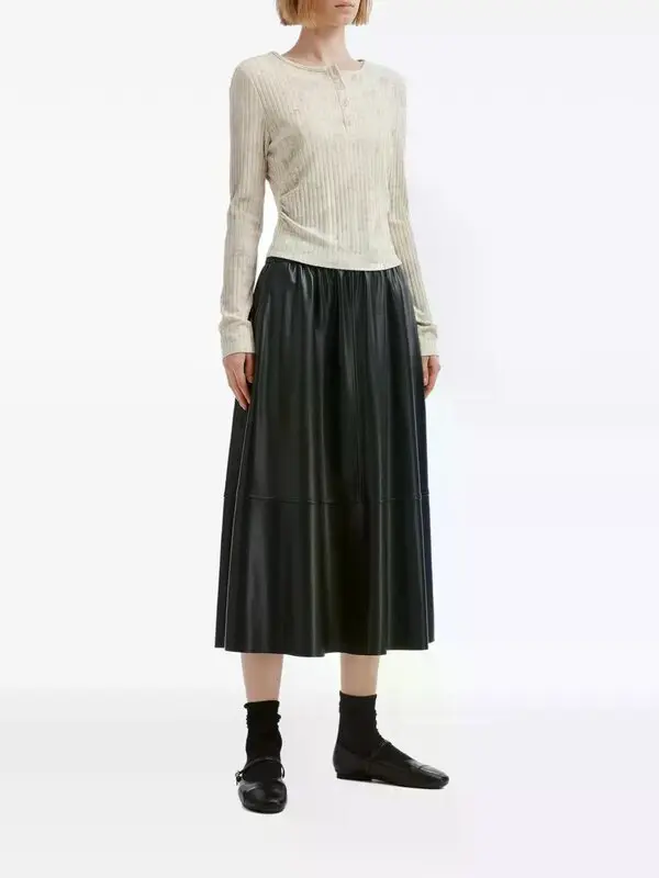 B+AB Ribbed-knit Henley Sweater
