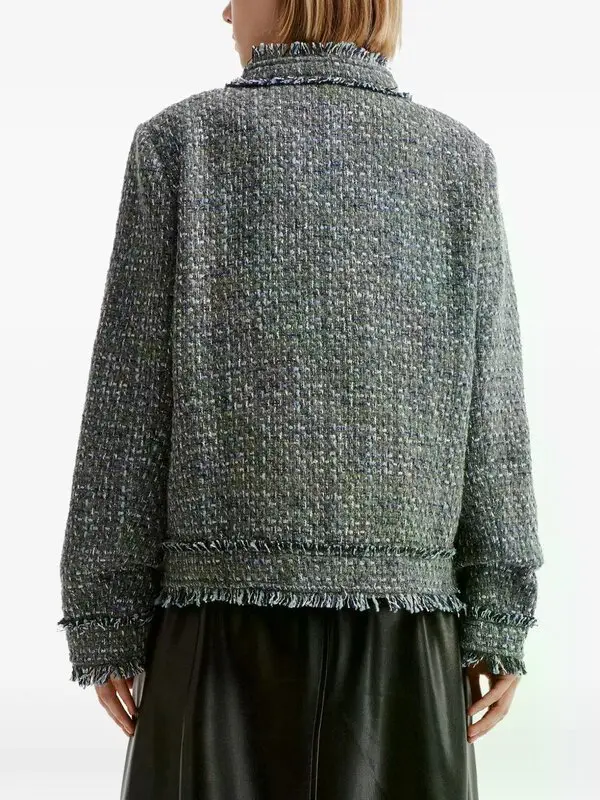 B+AB Fringed Tweed-effect Jacket