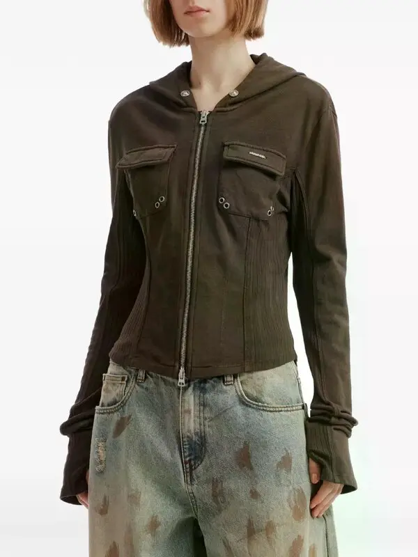 MUSIUM DIV. Panelled Zip-up Hoodie