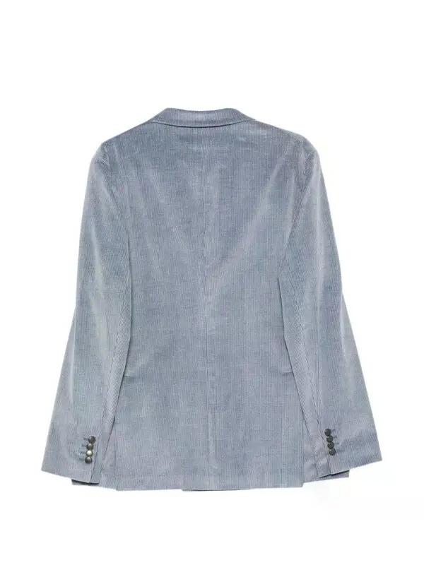 Peserico Double-breasted Corduroy-texture Blazer