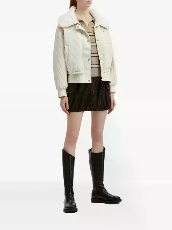 MUSIUM DIV. Quilted Shearling-collar Jacket - Neutrals