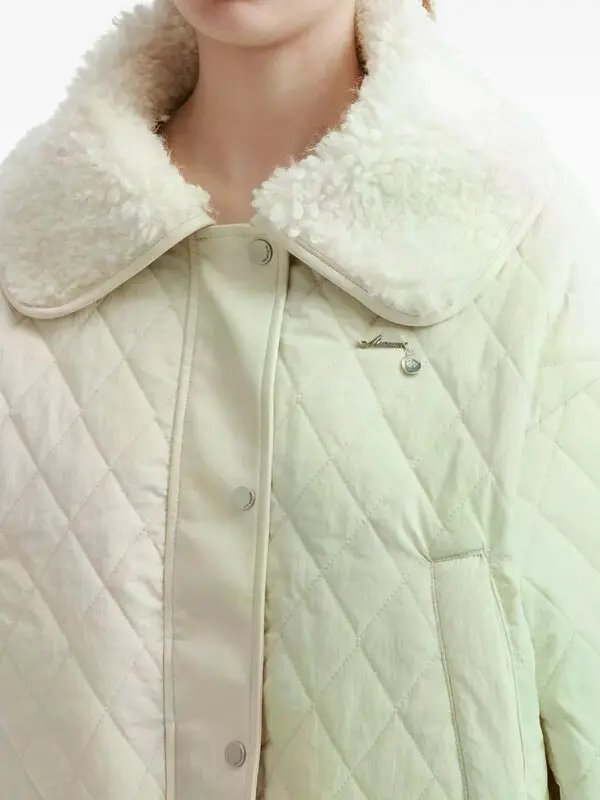 MUSIUM DIV. Quilted Shearling-collar Jacket