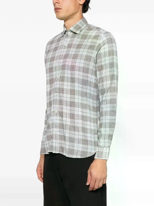 Fil Noir Roma Check-pattern Cotton Shirt