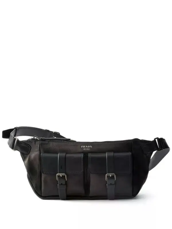 Prada Route Leather Shoulder Bag