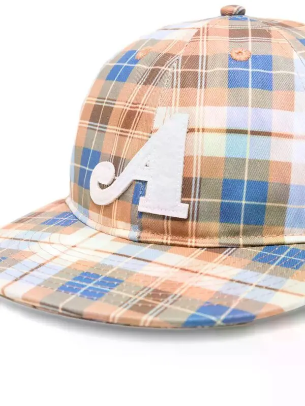 AWAKE NY Classic A Plaid Logo-patch Baseball Cap