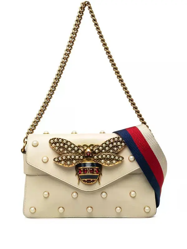 Gucci 2016-2026 Mini Calfskin Queen Margaret Broadway Satchel - White
