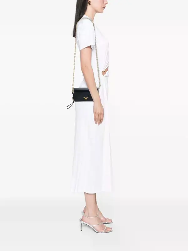 Prada 2010-2026 Saffiano Wallet On Chain Crossbody Bag