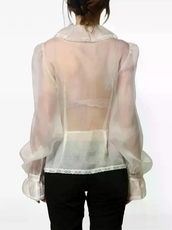 Dolce & Gabbana Ruffled Lace-trim Blouse