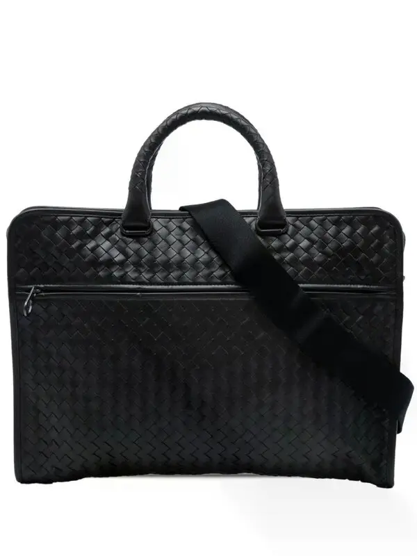 Bottega Veneta 2012-2026 Nappa Intrecciato Business Bag - Black