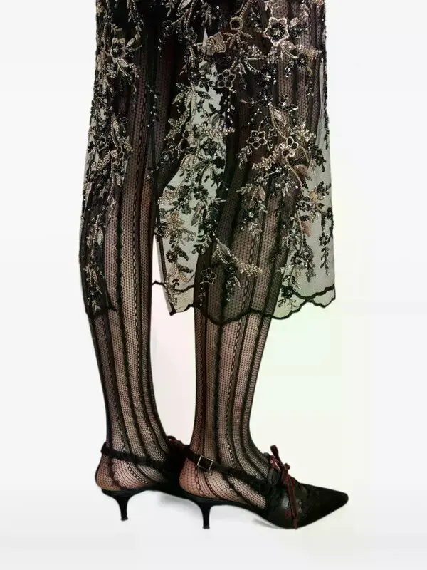 Antonio Marras Embroidered-tulle Midi Pencil Skirt