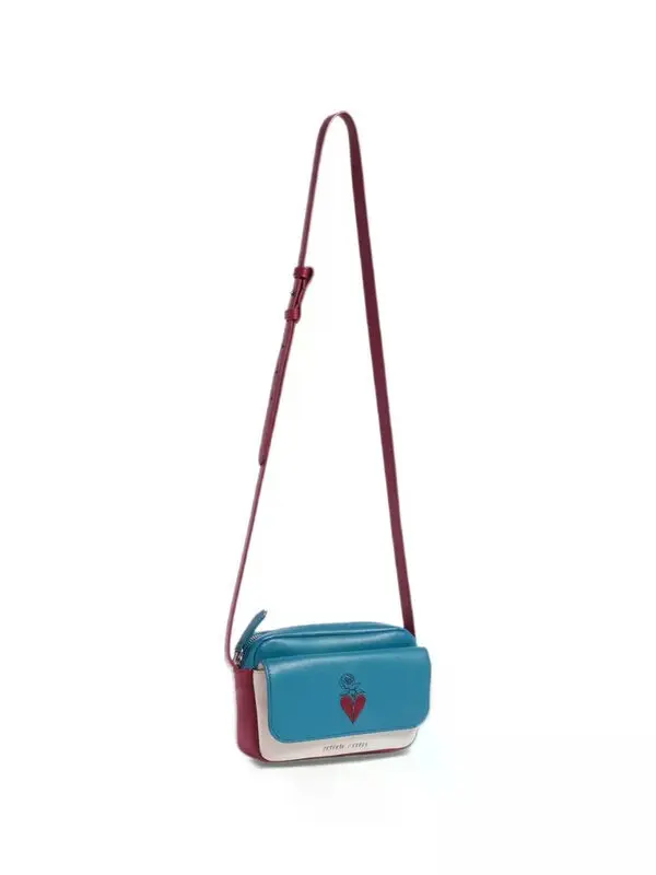 Antonio Marras Geppi Embroidered Leather Mini Bag - Blue