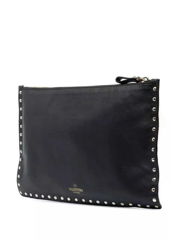 Valentino Garavani 2000-2017 Leather Rockstud Clutch Bag