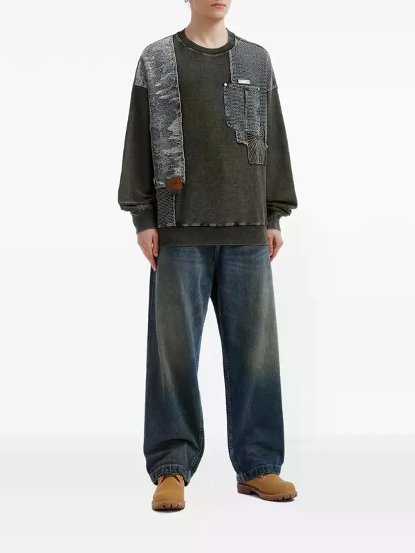 MUSIUM DIV. Patchwork Long-sleeve Sweatshirt