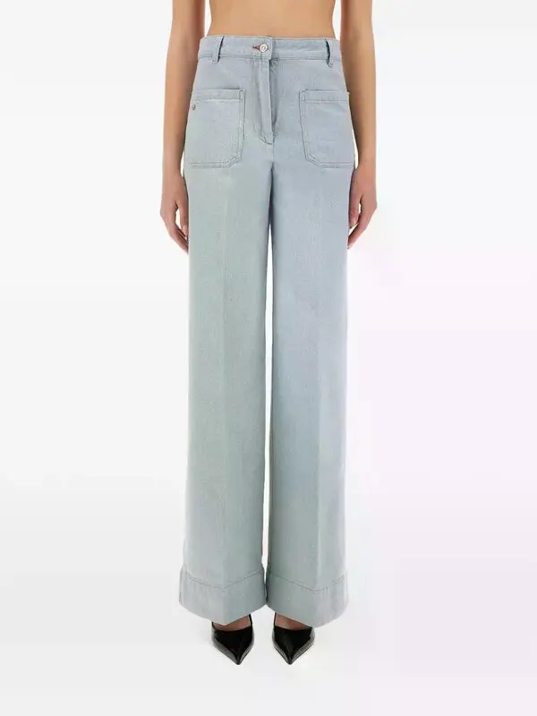 Victoria Beckham Wide-leg Cotton Jeans