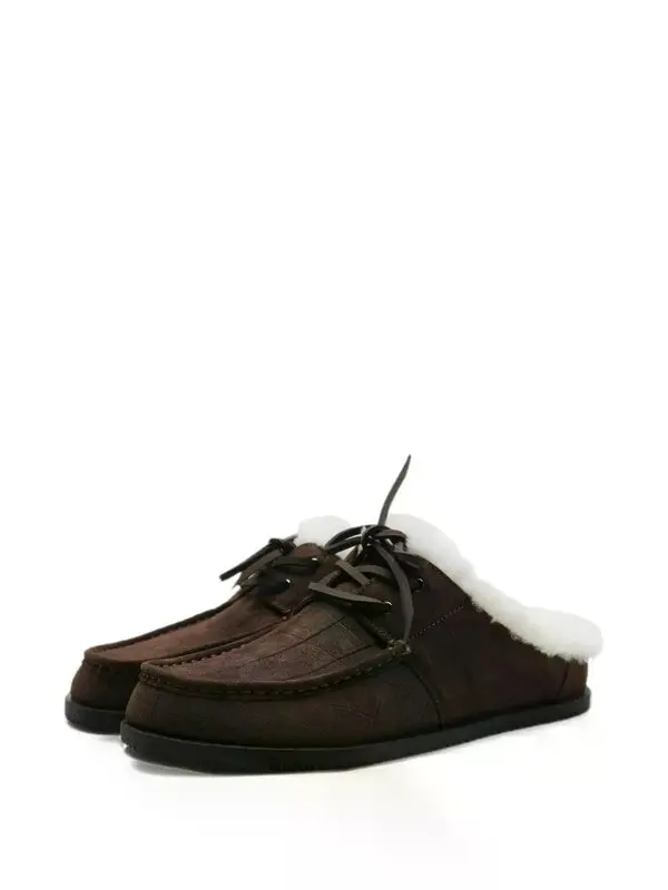 Good News Croc-effect Faux-shearling Loafers