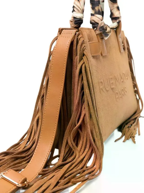 RUE MADAM PARIS Mini Canyon Fringed Tote Bag