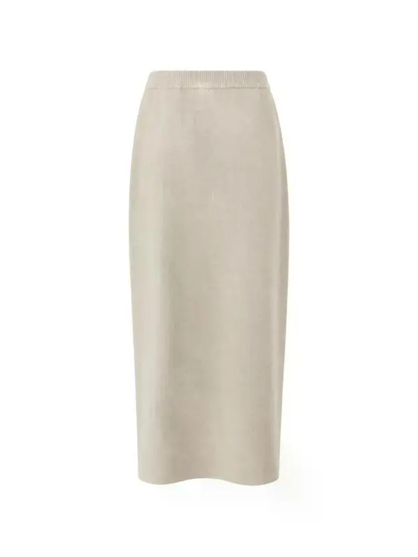 GRAN SASSO Ribbed-knit Pencil Mid Skirt