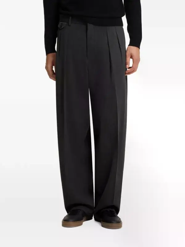 BOSS By Beckham Relaxed-fit Pants In Italian Wool