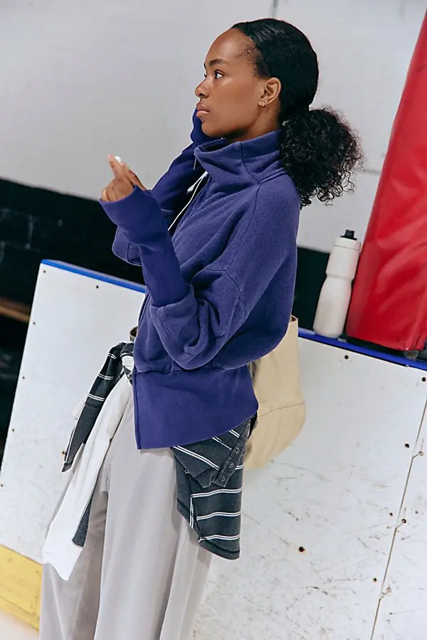 Free People Left Field Zip-up Sweatshirt