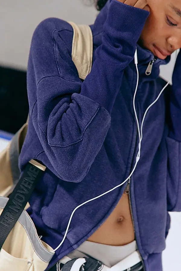 Free People Left Field Zip-up Sweatshirt