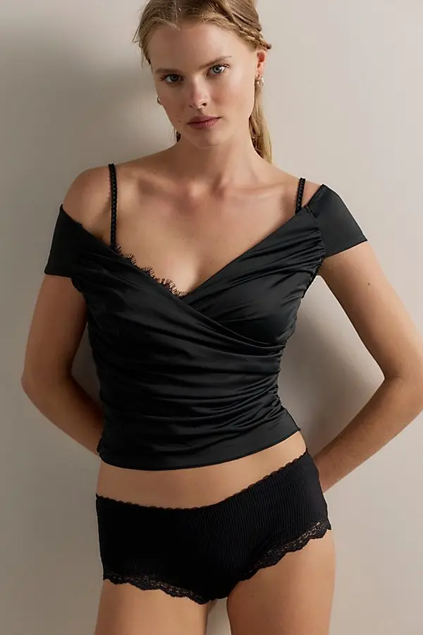 Free People Starry Eyed Tee - Black