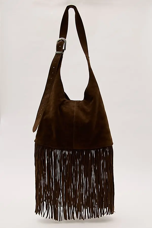 Free People Fringe Tote - Chocolate