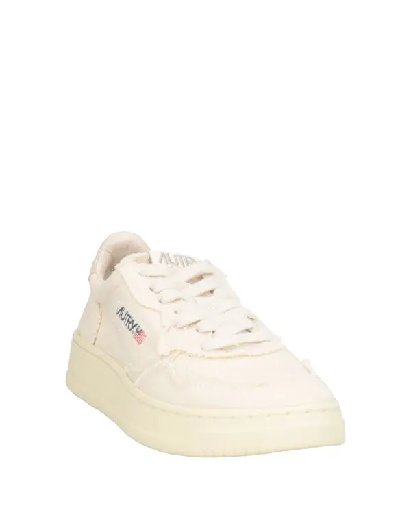 AUTRY Medalist Low Sneakers Ivory Size Textile Fibers, Leather