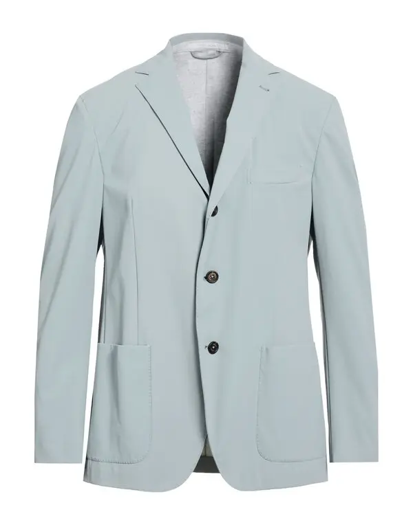Eleventy Blazer Size Polyurethane, Cotton - Grey