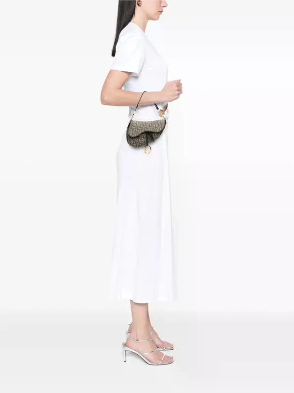 Dior 2000 Oblique Canvas Saddle Bag Shoulder Bag
