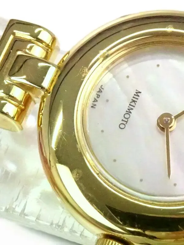 Mikimoto 18k Yellow Gold 20mm Watch