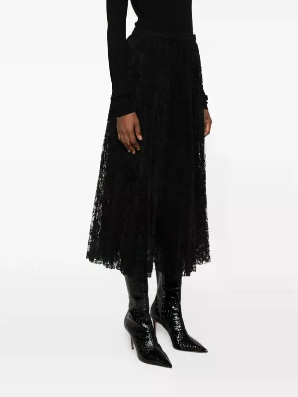 Ermanno Scervino Flower-lace Midi Skirt