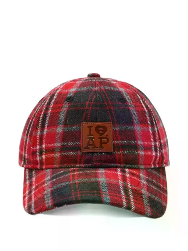 AAPE BY *A BATHING APE Plaid Baseball Cap - Red
